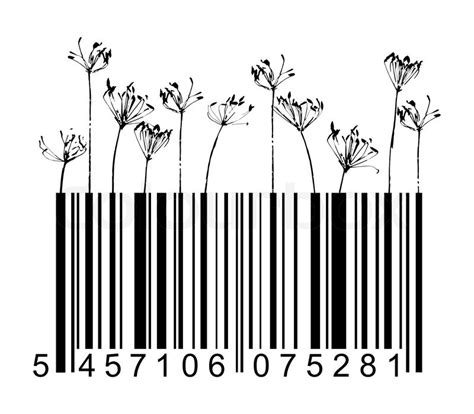 Bar Code Flower Stock Vector Colourbox