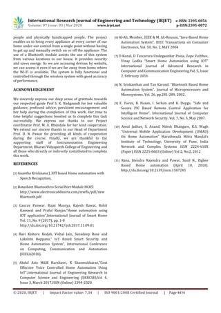 Irjet Iot Based Advanced Home Automation Pdf