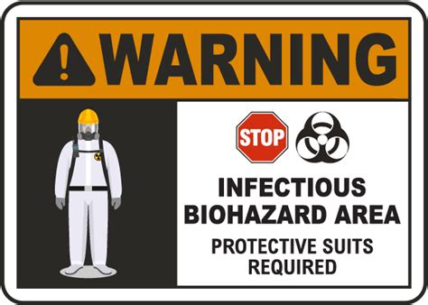 Warning Infectious Biohazard Area Sign Claim Your 10 Discount