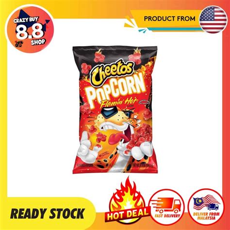 Us Products Chee Tos Flamin Hot Popcorn 65oz1842g Popcorn Snacks Lazada