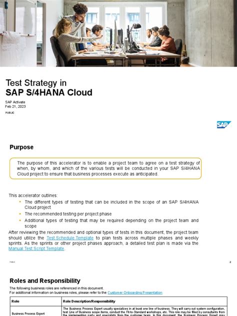 S4h436 Test Strategy Template S4hana Cloud Pdf Business Process