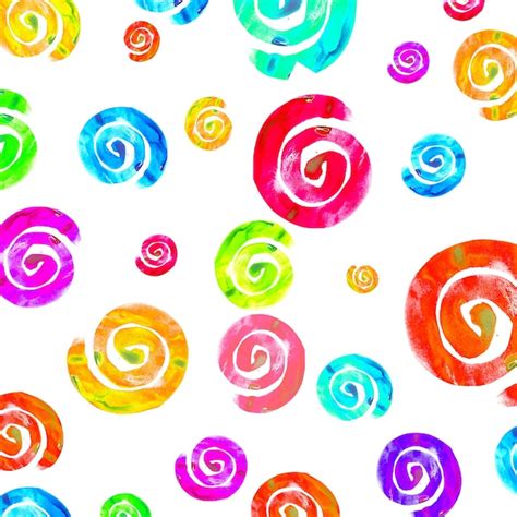 Premium Photo Colorful Spiral Pattern On White Background