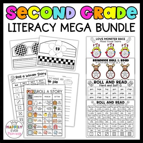 Second Grade Literacy Mega Bundle Games Worksheets Centers And Activities