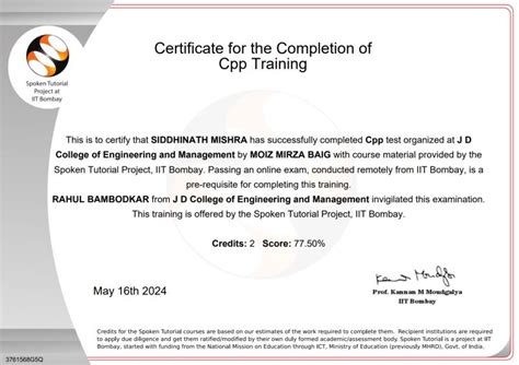 Siddhinath Mishra On Linkedin Cppmastery Codelife Learningneverstops Iitbombay Jdcollege