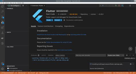 flutter run hangs on installing · issue 3234 · dart code dart code