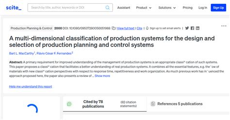 A Multi Dimensional Classification Of Production Systems For The Design