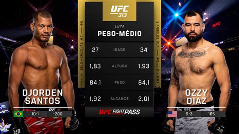 Assista A Ufc Português 313 Djorden Santos Vs Ozzy Diaz Prelims