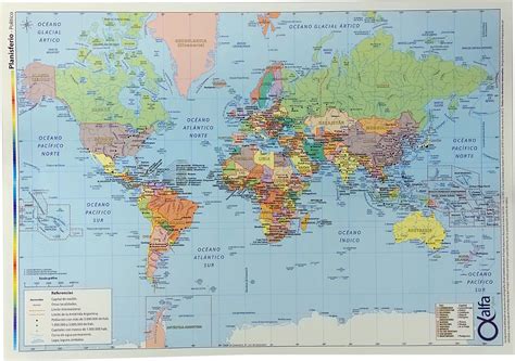 Planisferio Politico Para Imprimir Mapa Planisferio Politico Para