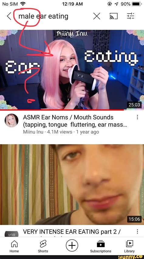 No Sim Am 7 90 Male Ar Eating Asmr Ear Noms Mouth Sounds Tapping Tongue Fluttering Ear