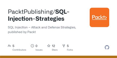 Github Packtpublishingsql Injection Strategies Sql Injection Attack And Defense Strategies