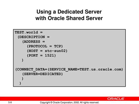 ppt usage and configuration of the oracle shared server powerpoint