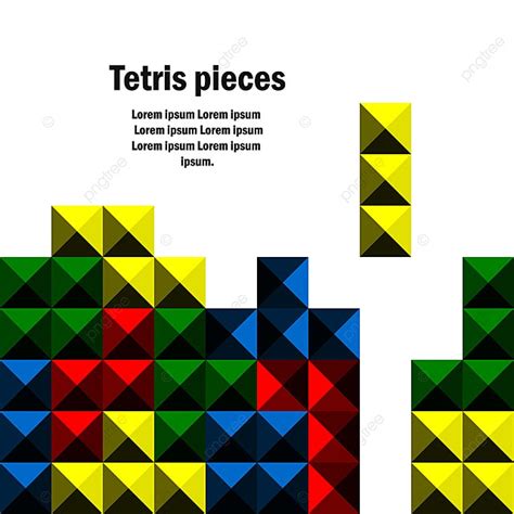 테트리스 조각 게임 배경 벡터 템플릿 Psd 다운로드 디자인 자료 다운로드