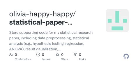 Github Olivia Happy Happy Statistical Paper Codebase Store