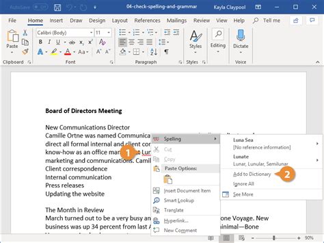 Spell Check In Word CustomGuide