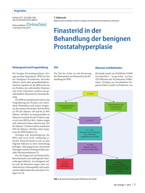 Pdf [finasteride In The Treatment Of Benign Prostatic Hyperplasia]