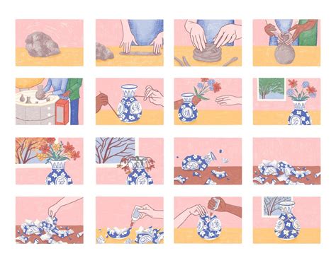 Ceramic Kintsugi Love Illustration Art Print Etsy