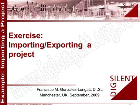 Importingexporting A Project Using Digsilent Powerfactory Pdf