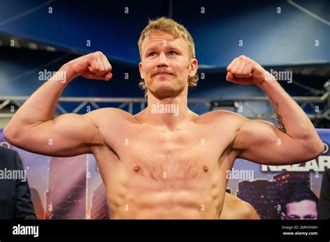 Oslo 20230127 Weigh In Before Tomorrows Boxing Event In Oslo Where Norwegian Aleksander