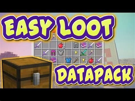 Easy Loot Tables [map Makers Toolbox] Minecraft Data Pack