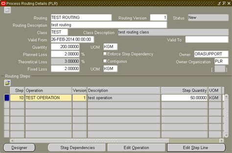 An Oracle Apps Blog Creating Routing In Oracle Process Manufacturing Opm