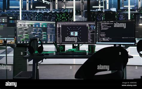 Monitors In Data Center Displaying Node Tree Interfaces Monitoring