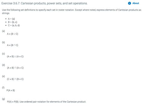 Solved Exercise 3 6 7 Cartesian Products Power Sets And