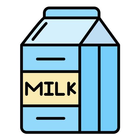 Ilustración Plana De La Caja De Leche Vector Premium