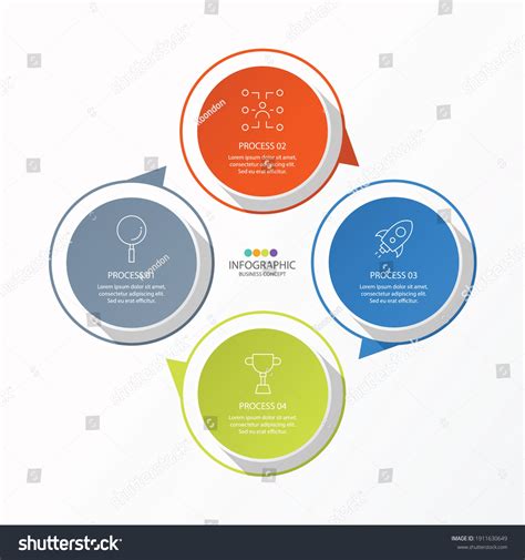 4단계 프로세스 또는 옵션 공정 차트 스톡 벡터로열티 프리 1911630649 Shutterstock