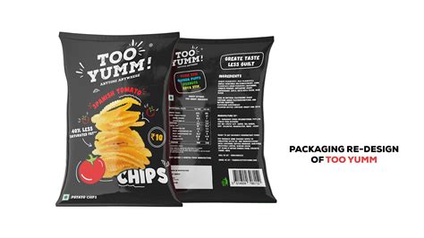 Re Design Of Too Yumm Chips Packaging On Behance