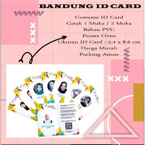 Jual Cetak Kartu Id Card Custom Pvc Ketebalan 0 9 Mm Input Data Barcode