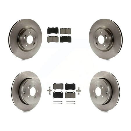Transit Auto Front Rear Disc Brake Rotors And Ceramic Pads Kit For