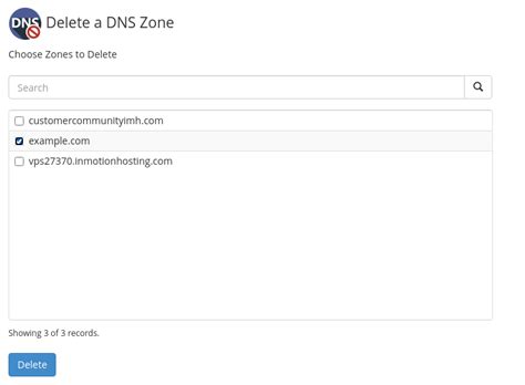 How To Remove A DNS Zone From Managed CPanel Server