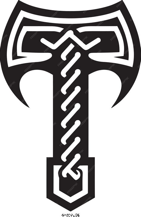 Premium Vector Forged In Lightning Mjolnir Illustration