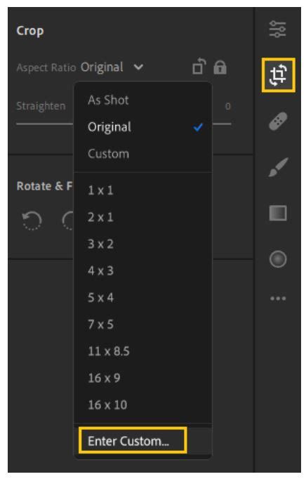 Solved How Do I Set A Custom Aspect Ratio Adobe Product Community