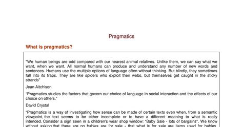 Pragmatics Pdf DocDroid