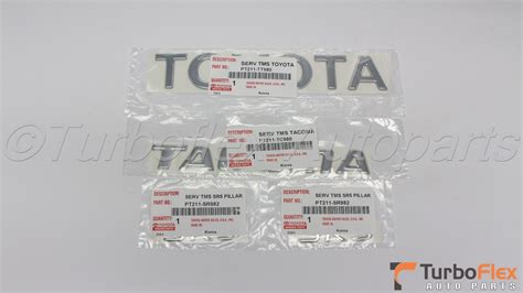 Toyota Tacoma 1998 2004 Tailgate 4 Emblem Kit Genuine Oem Ebay