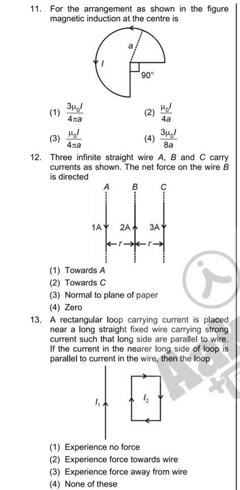Three Infinite Straight Wire Ab And C Carry Currents As Shown The Net F