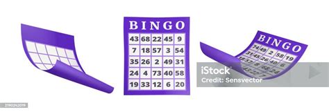 숫자와 빙고 복권 엔터테인먼트를 위한 고립된 로또 도박 게임 접히거나 구부러진 모서리가 있는 벡터 종이 시트 기회와 행운을