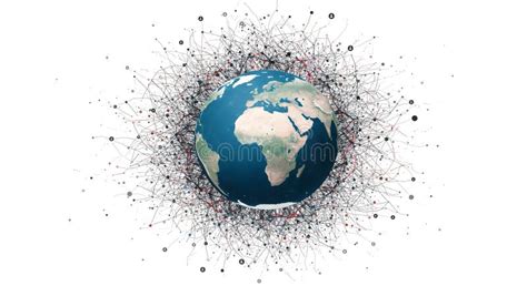 Earth Globe Surrounded By Network Connections Global Connectivity Stock Image Image Of Africa