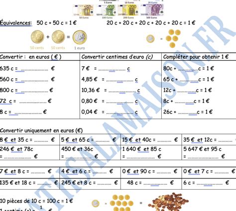 Cm1 Cm2 Nombres Décimaux Maths à La Maison