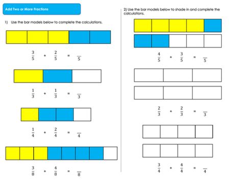 Year 4 Fractions Add Two Or More Fractions Lesson Teaching Resources
