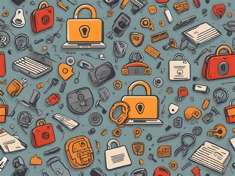 Premium Ai Image Flat Illustration Of Internet Security Seamless Pattern