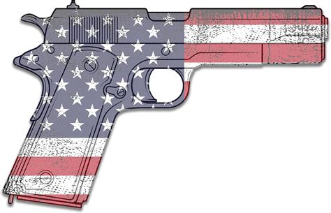 American Flag 45 Colt Sticker Pistol Gun Stickers Guns