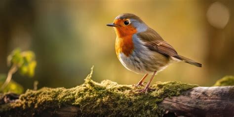 Premium Ai Image Robin Perched In Front Of A Beautiful Background