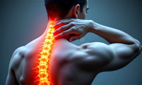 Human Backbone With Glowing Effect Illustrating Spinal Health Concepts