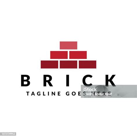 Desain Logo Bata Merah Sederhana Ilustrasi Stok Unduh Gambar Sekarang