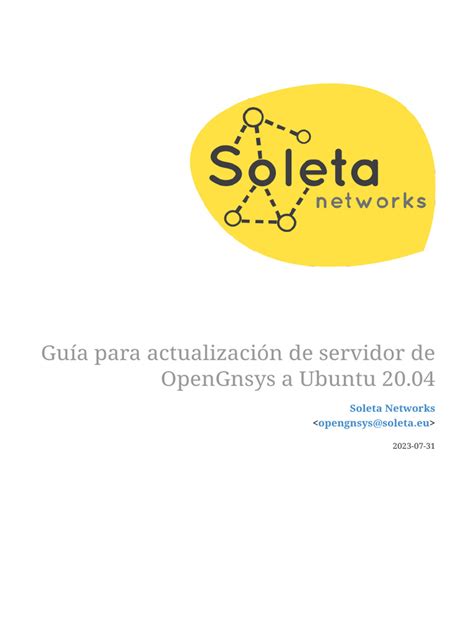 Actualizacion Ubuntu 2004 Pdf Proyectos De Software Libre