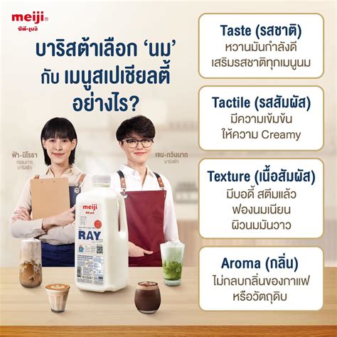 ศูนย์นมเมจิ หลักการเลือกนมสำหรับเมนูสเปเชียลตี้🥛 ของบาริสต้าระดับประเทศ 1 Taste รสชาติ