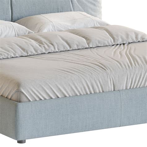 Cama Tapizada Papilo Con Cabecero Acolchado Modelo 3d Descargar Cama On