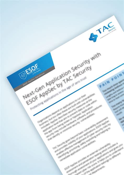 Data Sheet Esof Appsec Tac Security